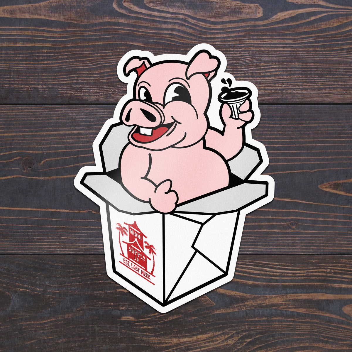 Nochebuena "Larry The Lechon" sticker 3-pack – Miami Supply Co.